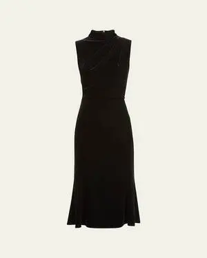 Shoshanna Audrey Sleeveless Velvet Dress