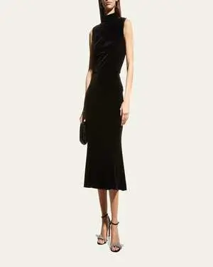 Shoshanna Audrey Sleeveless Velvet Dress