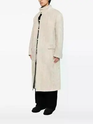 Yohji Yamamoto Velvet Stand-collar Coat