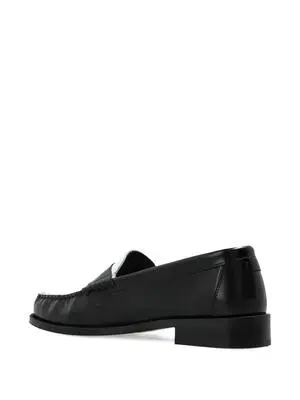 Furla Colourblock Leather Loafers - Black