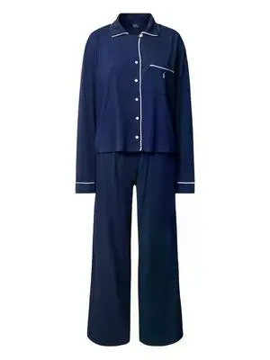 Polo Ralph Lauren Piped-trim Pajamas - Blue