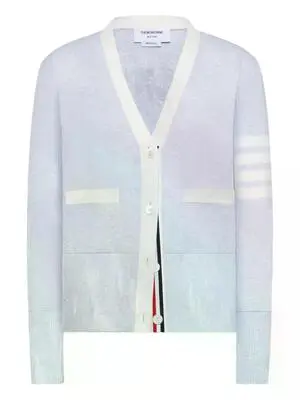 Thom Browne Striped Front-pocket Cardigan