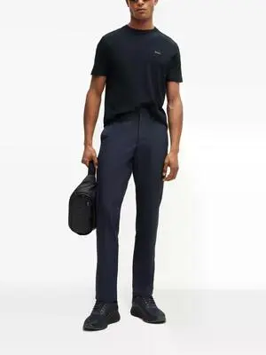 BOSS Logo-embroidered Stretch-cotton T-shirt