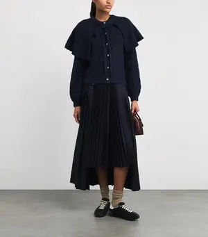 FRAME Merino Wool-blend Cape Sweater - Blue