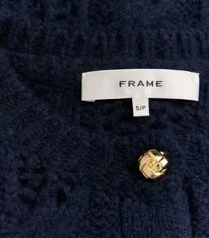 FRAME Merino Wool-blend Cape Sweater - Blue