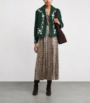 Rixo Wool-blend Embroidered Jude Blazer