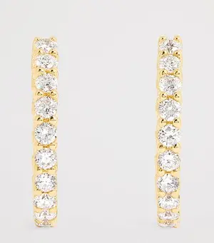 Harrods Diamond Hoop Earrings