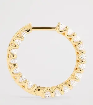 Harrods Diamond Hoop Earrings