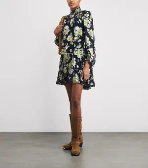 Rixo Anaya Mini Dress - Navy