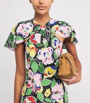 Rixo Silk Aryella Midi Dress