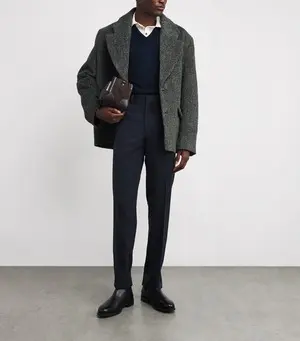 Ralph Lauren Purple Label Wool Gabardine Trousers