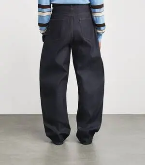 JW Anderson Twisted Wide-leg Jeans - Blue