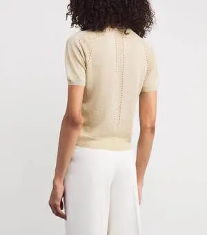 JOSEPH Metallic Lurex Lille Top - Yellow