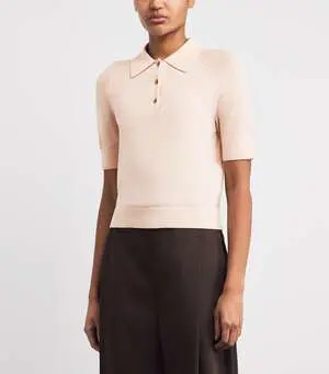 Victoria Beckham Merino Wool Polo Sweater