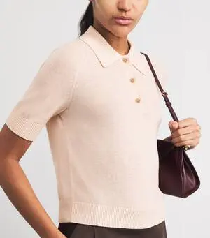 Victoria Beckham Merino Wool Polo Sweater