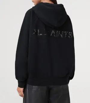ALLSAINTS Cotton-blend Oversized Sequined Logo Hoodie
