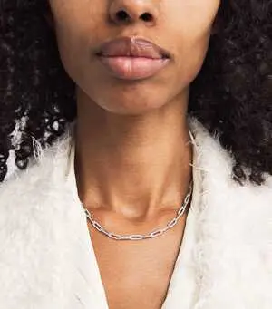 Shay Gold And Diamond Flat Cable Link Necklace