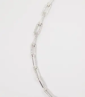 Shay Gold And Diamond Flat Cable Link Necklace
