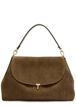 TOTEME T-lock Suede Top Handle Bag