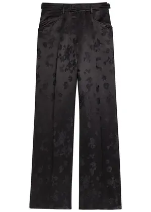 Gabriela Hearst Norman Floral-jacquard Silk Trousers