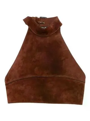 Monse Leather Halter Top