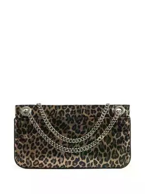 Zadig&Voltaire Rock Ii Leopard-print Clutch Bag - Brown