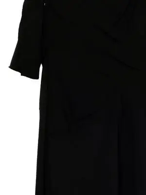 Monse Draped One-shoulder Dress - Black