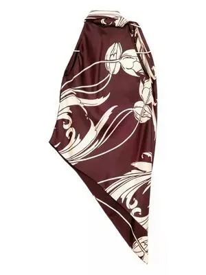 Monse Draped Scarf Top - Red