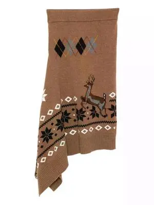 Monse Fair Isle Midi Skirt