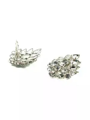 JENNIFER GIBSON JEWELLERY 1980s Crystal Cluster Earrings