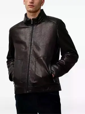 POCHE PARIS Leather Zip Jacket