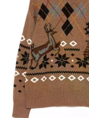 Monse Fair Isle Crew Neck Jumper