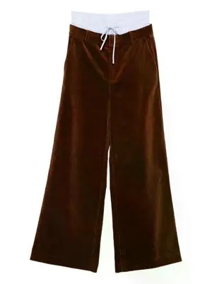 Monse Double Waistband Corduroy Trousers - Brown