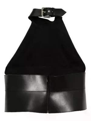 Monse Leather Halter Top