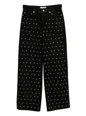Monse Eyelet-embellished Jeans - Black