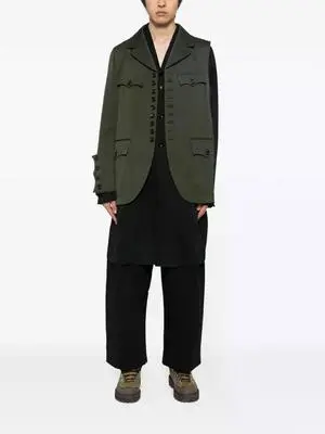 Comme Des Garçons Button-up Layered Coat