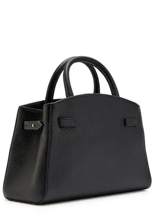 DEMELLIER Grained Leather Top Handle Bag - Black
