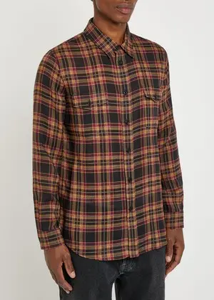Saint Laurent Plaid Wool Shirt