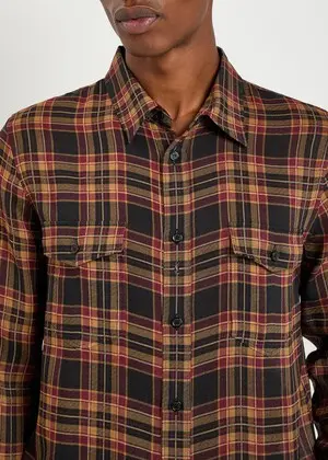 Saint Laurent Plaid Wool Shirt