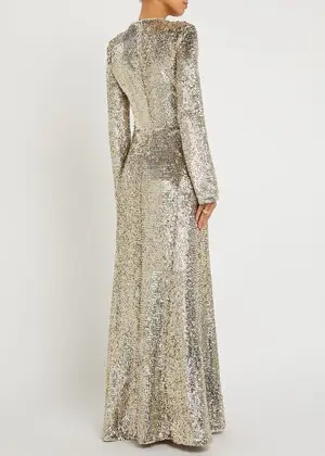 Simkhai Beatrice Sequin-embellished Gown - Gold