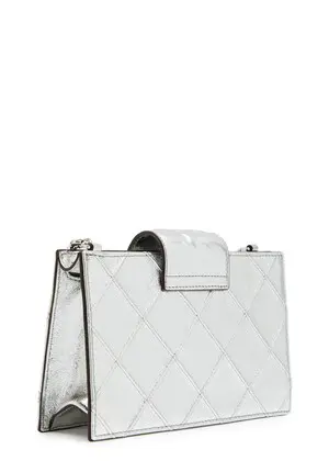 Tory Burch Fleming Mini Metallic Leather Wallet-on-chain