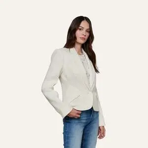 L'Agence Jennah Tweed Blazer - Ivory