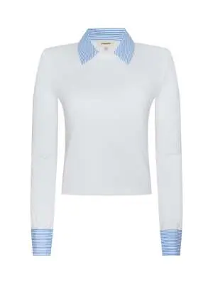 L'Agence April Poplin Collar Pullover