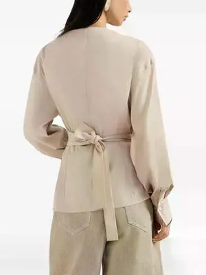 Brunello Cucinelli Shiny-cuffs Shirt - Neutrals