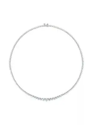 JEWELS AFICIONADO Riviera Diamond Tennis Necklace - Silver