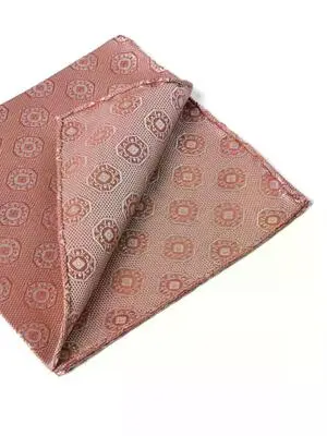 Brunello Cucinelli Medallion-print Silk Pocket Square - Red
