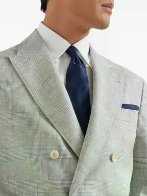 Brunello Cucinelli Striped Neck Tie - Blue