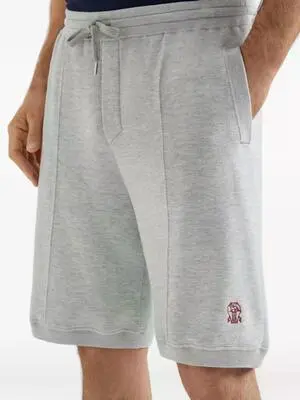 Brunello Cucinelli Logo-embroidered Shorts - Grey
