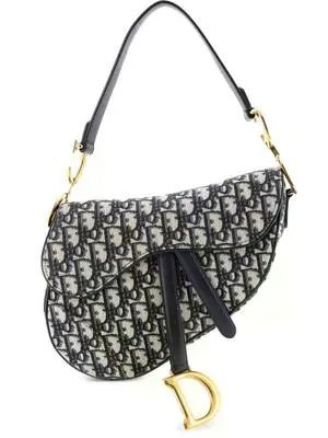 Dior Saddle Oblique Canvas Shoulder Bag - Blue