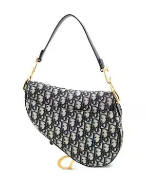 Dior Saddle Oblique Canvas Shoulder Bag - Blue